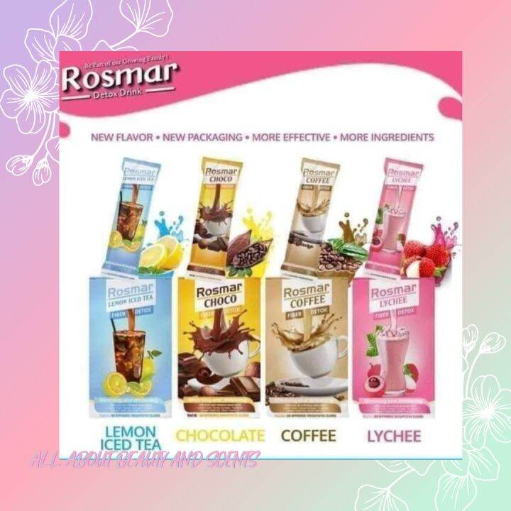 Rosmar Fiber Detox 10x20 grams Slimming and Whitening (Coffee, Choco ...