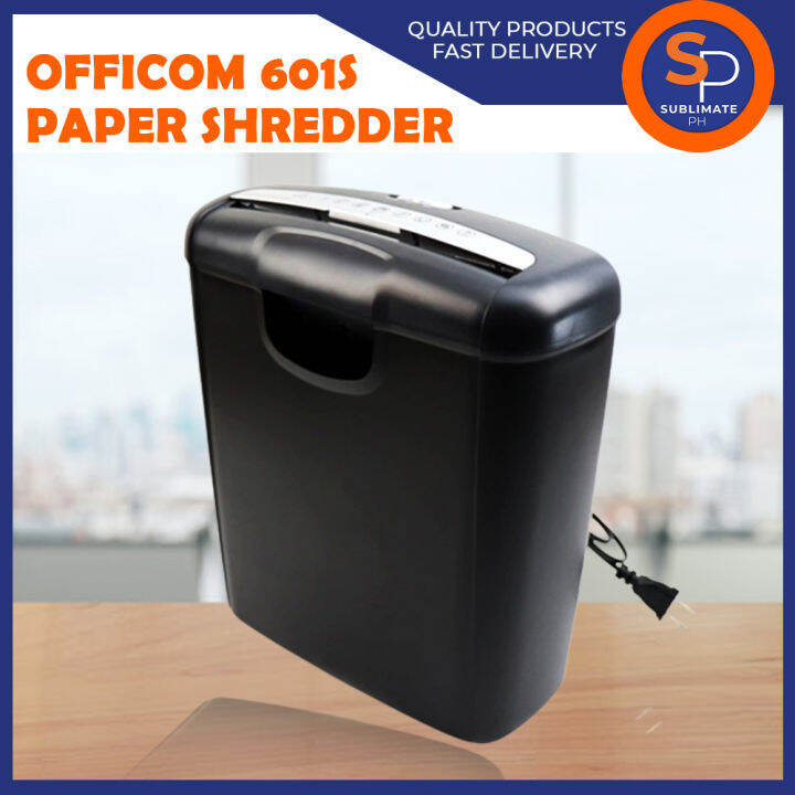Officom HD Paper Shredder 601S (Heavy Duty Paper Shredder/ 6mm Strip ...