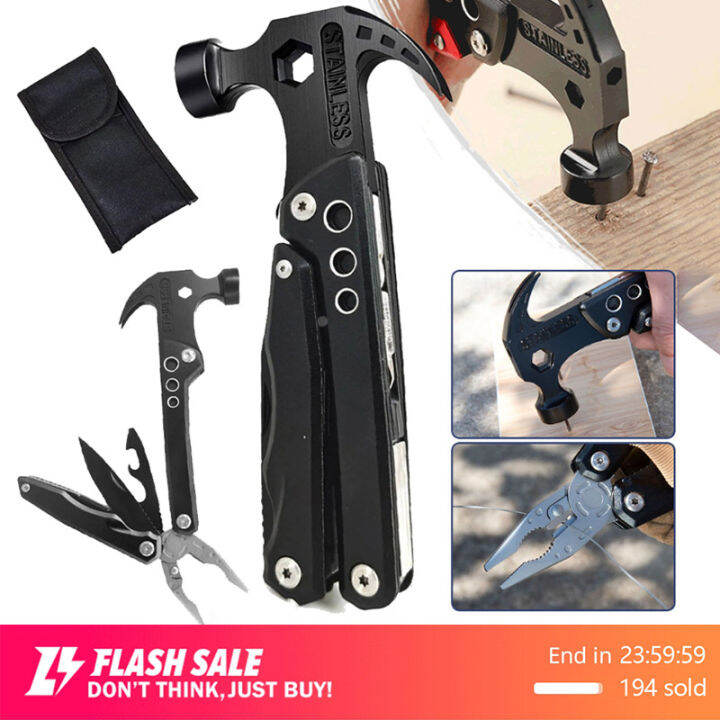 🔝 original mini all in one claw hammer stainless steel hand tool safety ...