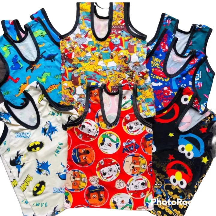 SANDO FOR BOYS KIDS CHARACTER PRINTED DESIGNS AGES 1-10 YRS OLD | Lazada PH