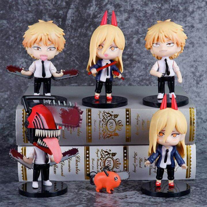 6Pcs Chainsaw Man Figure Denji Chainsaw Man Action Figure Mainan Denji Chainsawman Action Figure ...