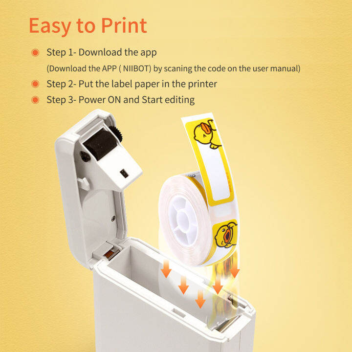 D110 Thermal Label Bluetooth Printer , Mini Printer Thermal Label Maker ...