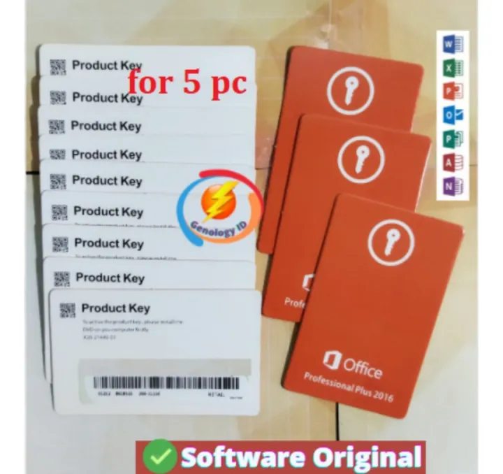 Lisensi Microsoft office 2016 key card 1 key For 5 Pc | Lazada Indonesia