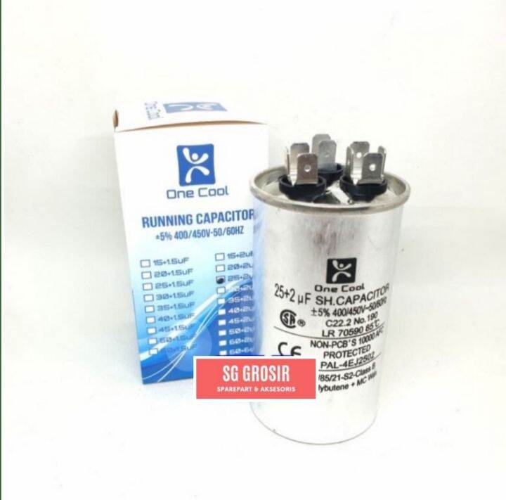 Kapasitor AC 25+2 uf 3 soket / running Capasitor AC | Lazada Indonesia