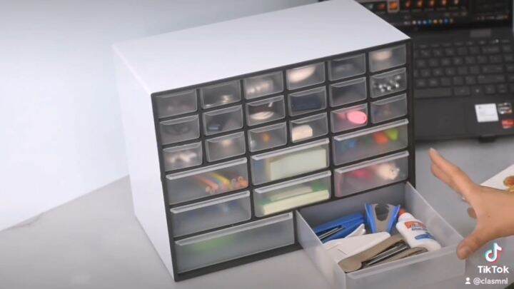 Clas 26 Mini Drawer Cabinet Plastic Storage Organizer with dividers ...