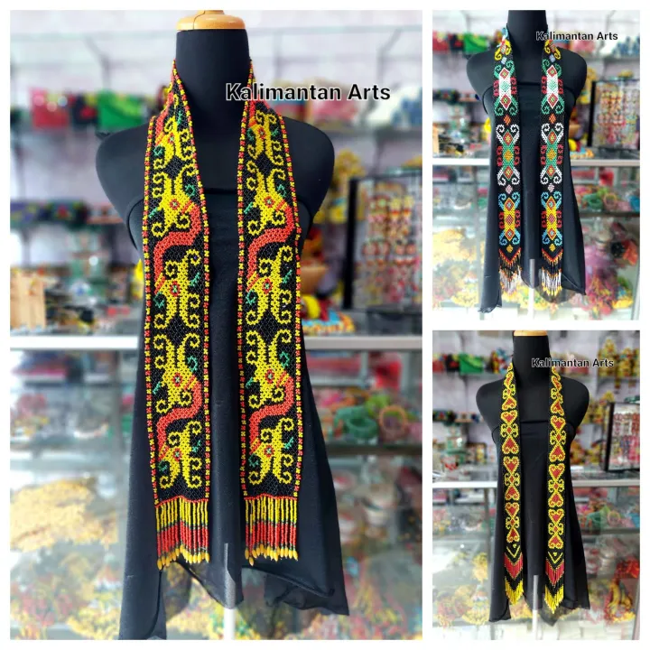 Syal Dayak Kalimantan / Syal Manik Motif Dayak | Lazada Indonesia