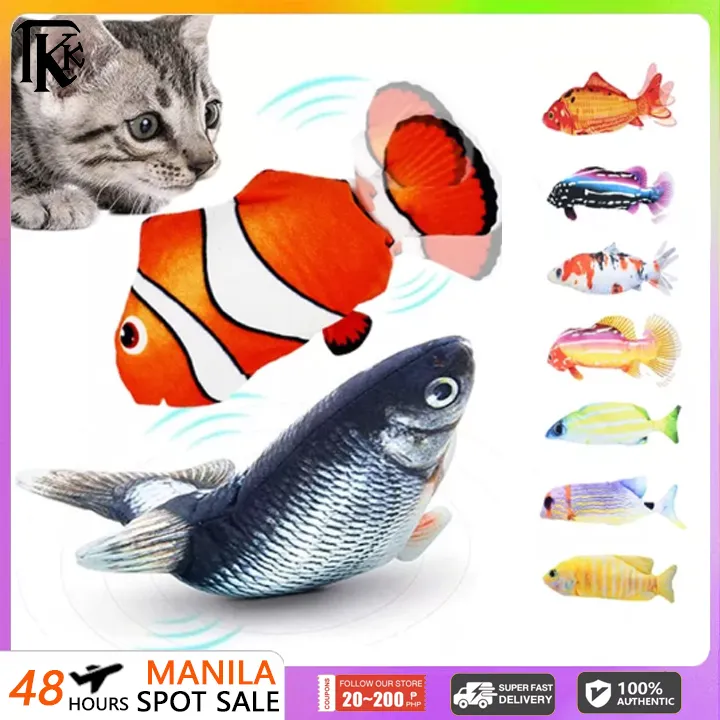 Fish Toys For Cat Toy Fish USB Electric Charging Simulation Fish Catnip ...