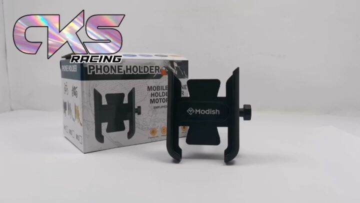 Holder Hp Motor Besi Stang Full Alumunium Dudukan Penahan Hape Sandaran Penyangga Pegangan ...