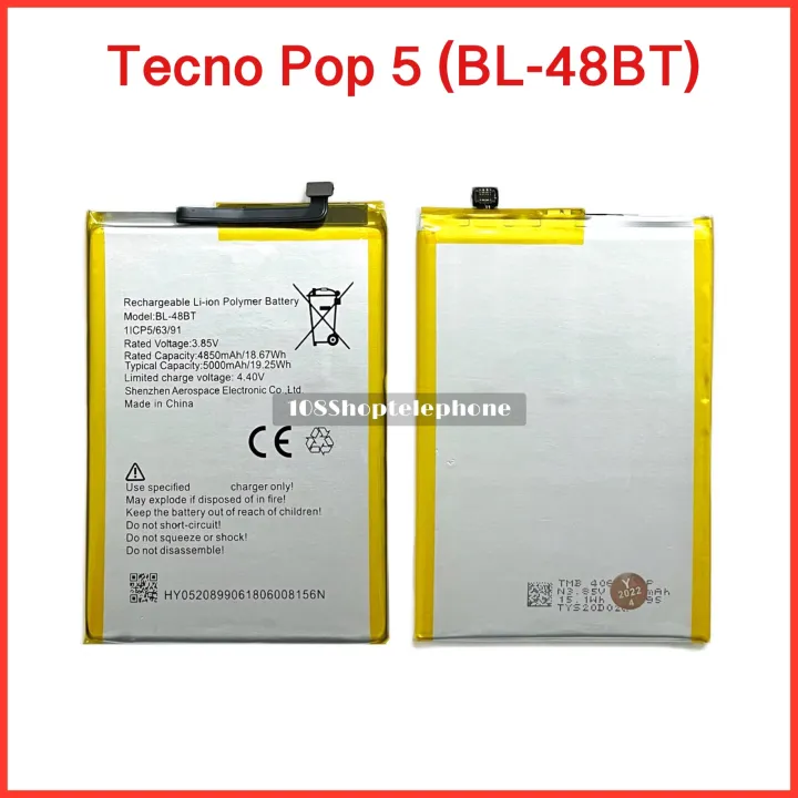 แบตเตอรี่ Tecno Pop 5 (Model : BL-48BT) | สินค้าคุณภาพดี | Lazada.co.th