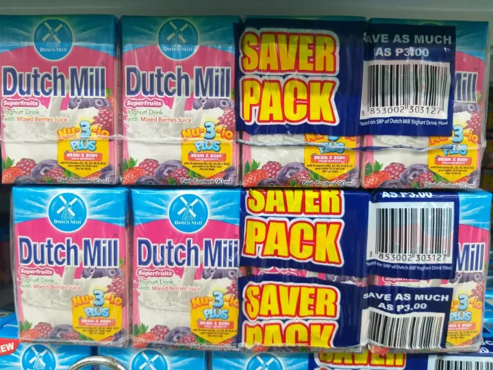 Dutch Mill Yoghurt Drink w/ Mixed Berries (90ml. × 8) | Lazada PH