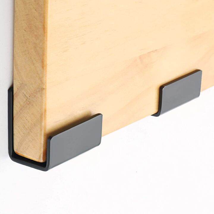 3PCS Wall Mount Tile Bracket Black Tile Wall Display Hook Billboard ...