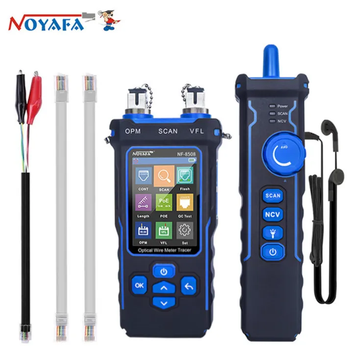 NOYAFA NF-8508 Network Cable Tester LAN Optical Power Meter Tester LCD ...
