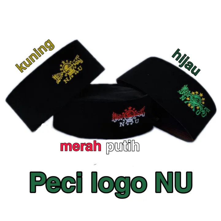 peci logo NU (kuning,hijau,merah putih) | Lazada Indonesia