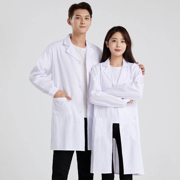 Fashion Slim Lab Gown For Laboratory Gown For Students Long Sleeve ...
