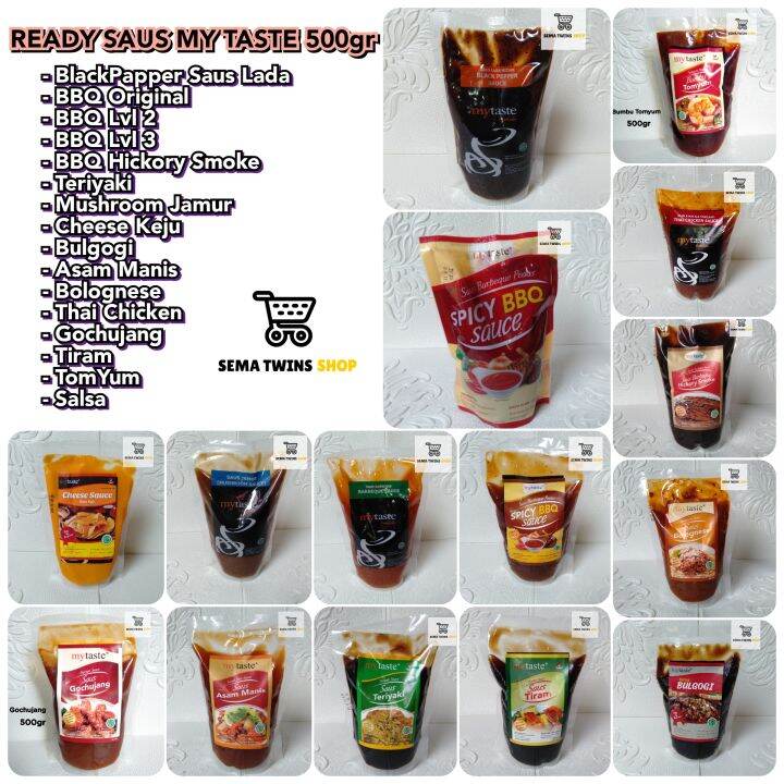 MY TASTE SAUS 500gr | Saus Lada | BBQ Barbequ | level 2 | level 3 ...