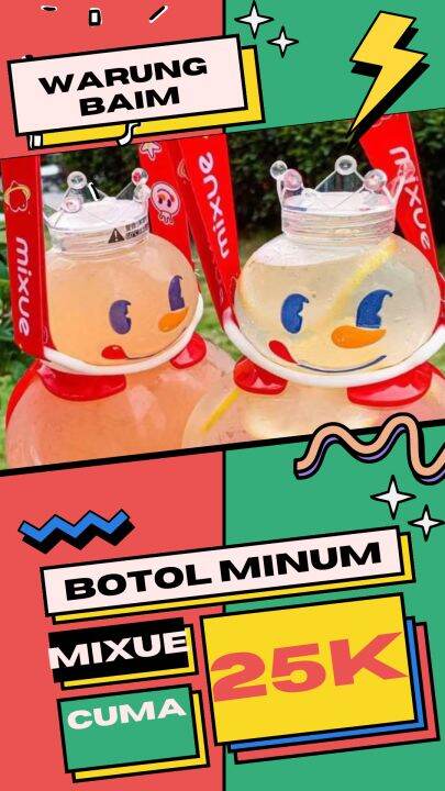 Botol minum mixue | Lazada Indonesia