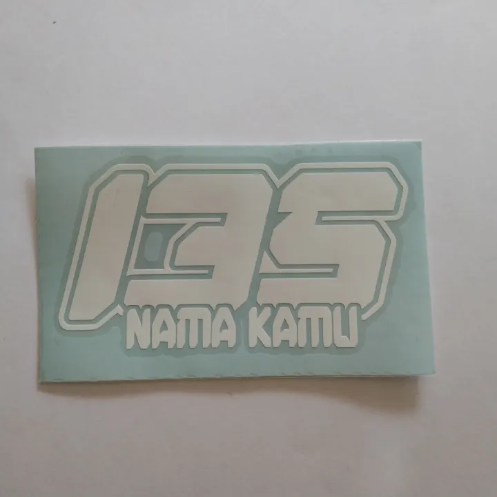 stiker nomor nama sendiri motor balap racing angka cutting skotlet ...
