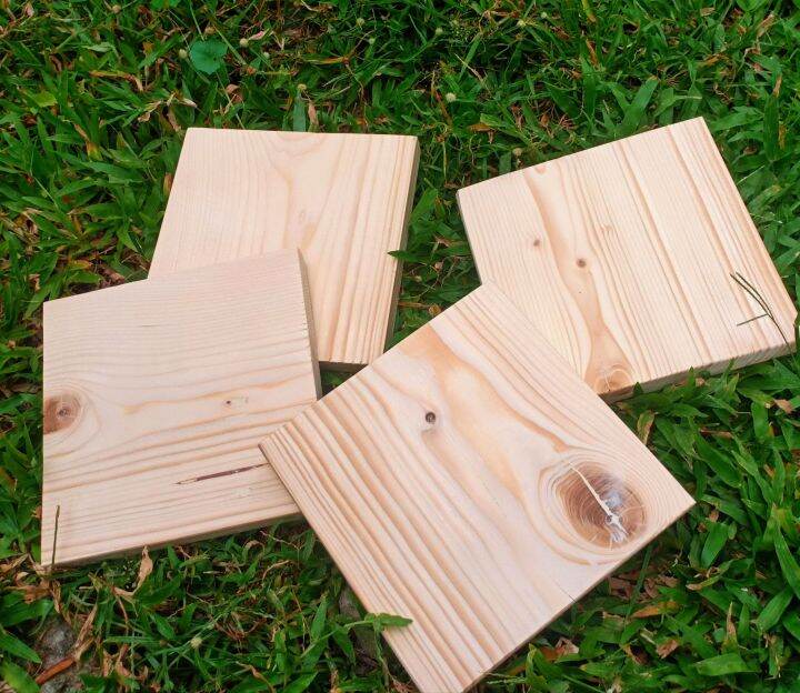 Wood plank .Square .7.5 inches by 7.5 inches . For corner shelf and ...