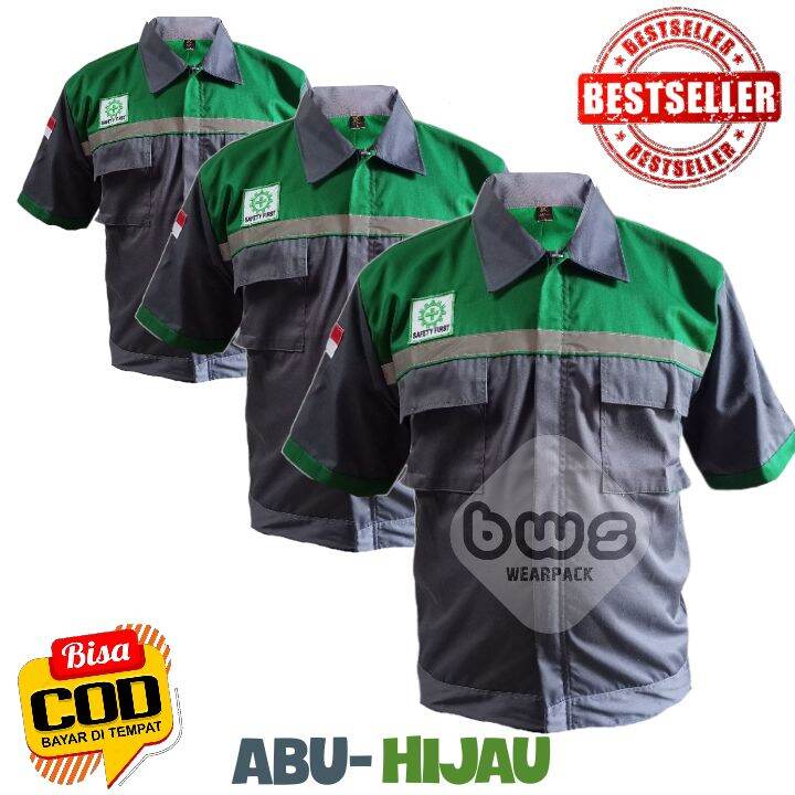 wearpack atasan lengan pendek/baju wearpack pendek/Seragam tambang ...