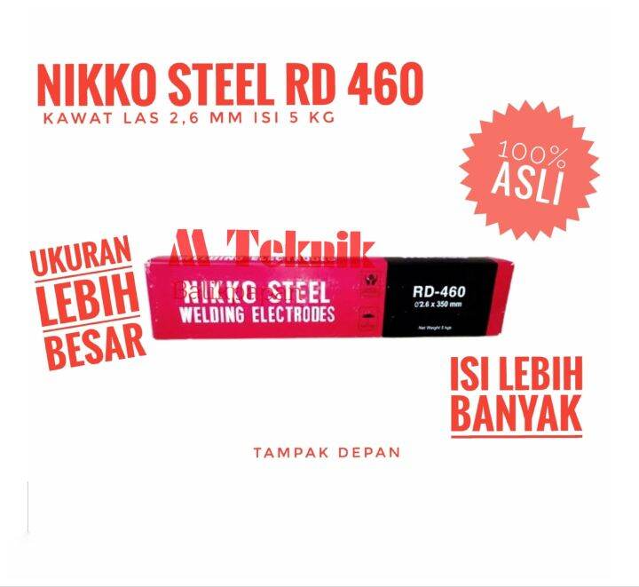 Kawat las Welding Electrodes Nikko Steel RD 460 ukuran 2,6 mm isi 5 kg | Lazada Indonesia