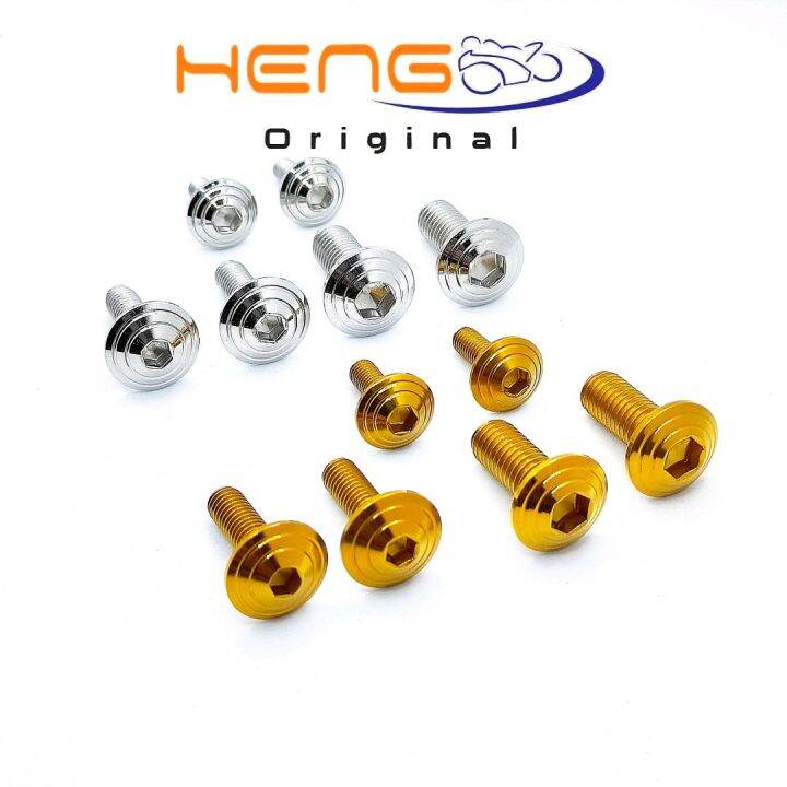 Heng Gold and White Headlight Bolt Set for Honda TMX 155 | Lazada PH