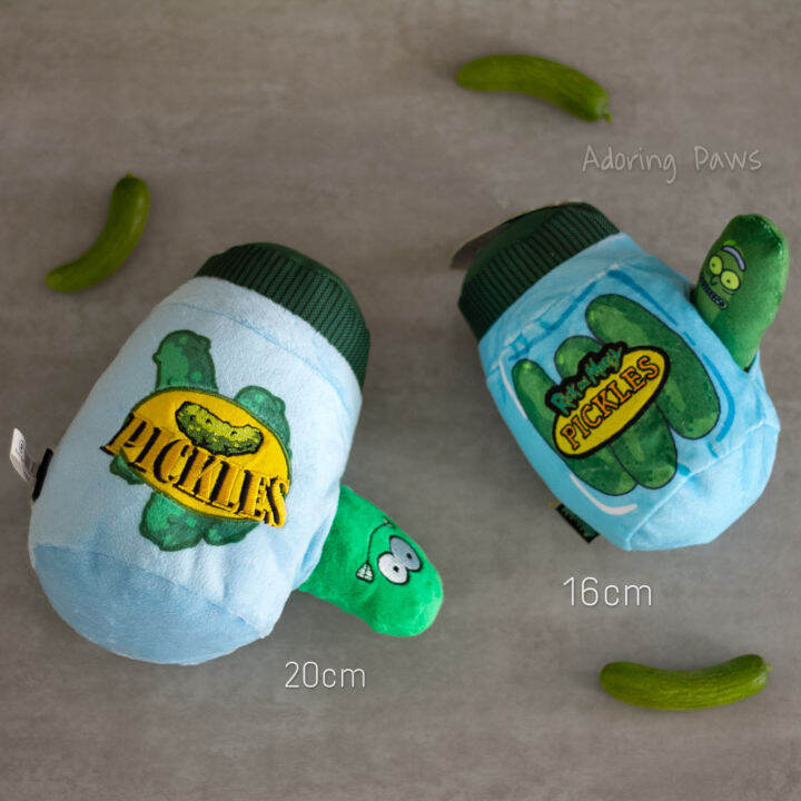 2-in-1 Interactive Squeaky Rick Morty Cucumber Pickle Rick Jar Hide ...