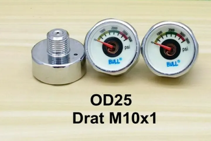mano bull 3500 psi od 25/ manometer bull glow drat m10/ mano pcv ...