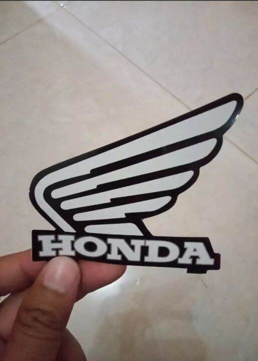 Stiker Motor Sayap Honda Putih Hitam Sepasang | Lazada Indonesia
