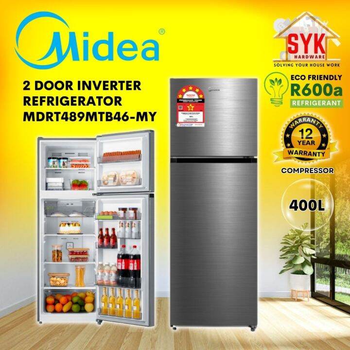 SYK Midea Refrigerator 2 Door MDRT489MTB46-MY 400L Inverter ...