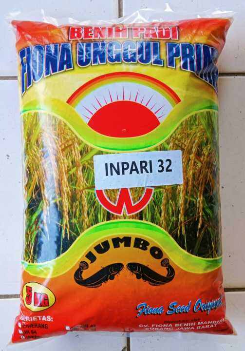 Benih padi Inpari 32 Jumbo bersertifikat kemasan 5kg | Lazada Indonesia