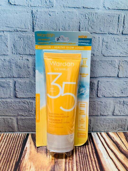 WARDAH UV Shield Essential Sunscreen Gel 40ml SPF 35 PA+++ wardah ...