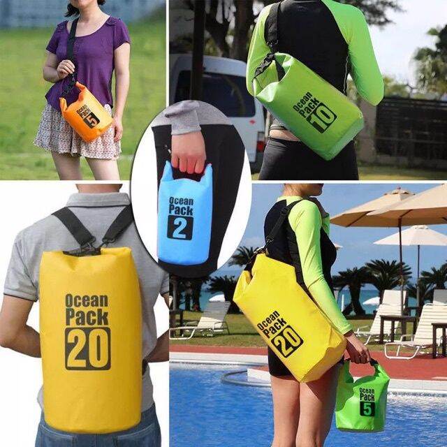 NALLCHEER กระเป๋ากันน้ำแบบพกพาขนาด2L/3L/5L/10L/15L/20L กระเป๋า PVC travelling bags | Lazada.co.th