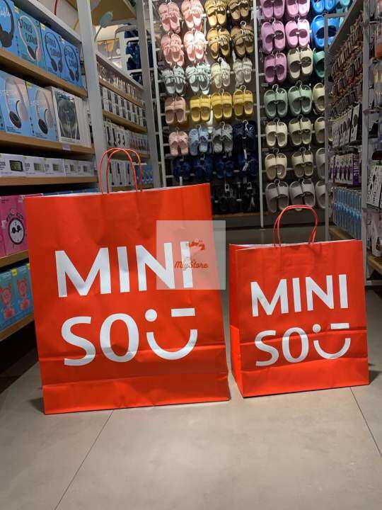 MINISO Paperbag Ukuran Smal/Medium/Large | Lazada Indonesia