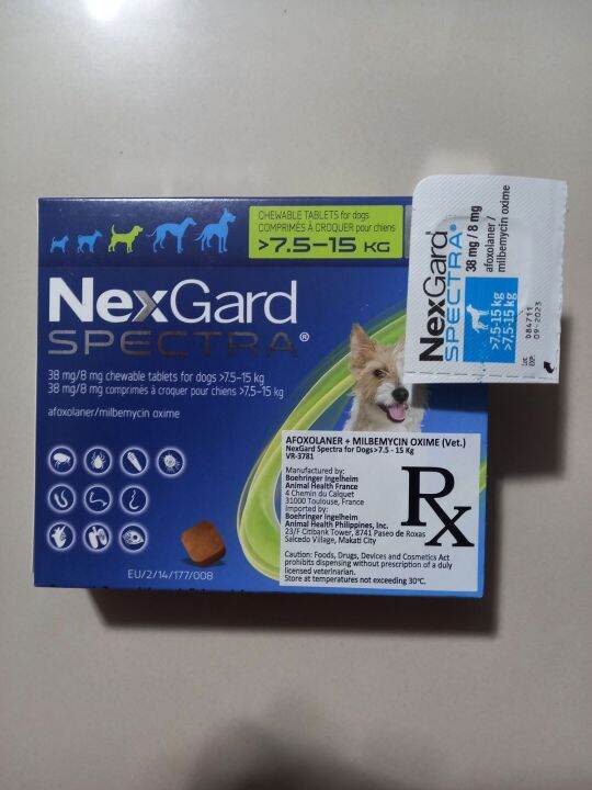 Nexgard Spectra Tablet 7.5-15kg ( 1 Tablet w/ STICKER ) | Lazada PH