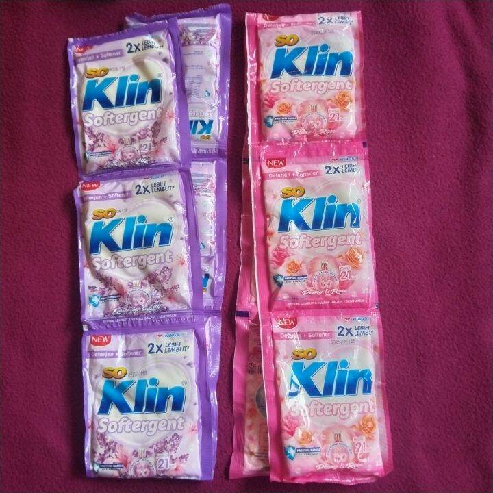 Soklin Softergent bubuk 6 sachet Detergent Bubuk Harga Ecer 500 dan 1000 | Lazada Indonesia