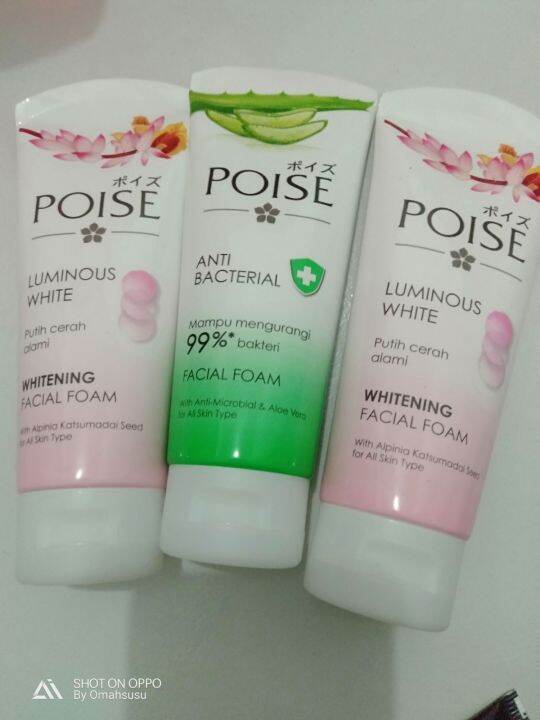 POISE FACIAL FOAM 100GR/Poise anti bacterial/Poise luminous white/POISE ...