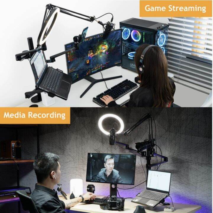 Professional Live Stream Table Stand Universal Desktop Flexible 4 Arm ...