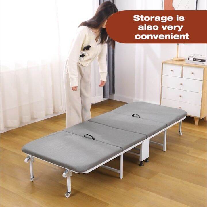 folding bed heavy duty portable bed Office lunch break bed nap bed ...
