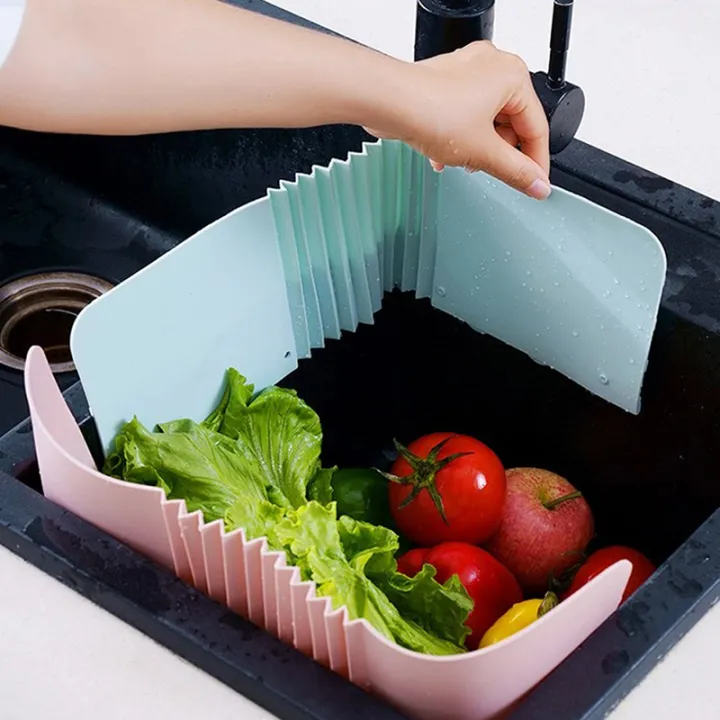 Sissi Kitchen Sink Water Splash Guard with Sucker Foldable Screen Anti ...