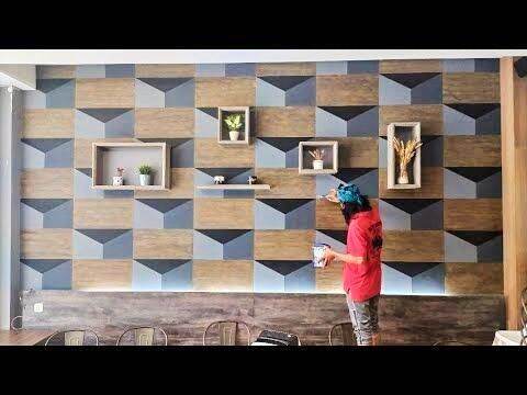 cetakan dinding /pola mall dinding motif 3D (bukan Walpeper hanya ...