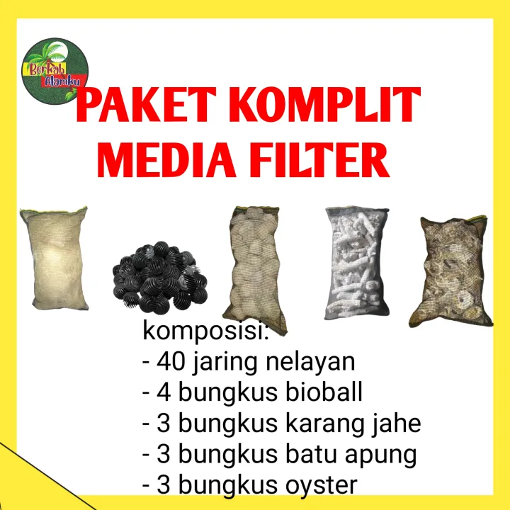 media filter kolam ikan koi lengkap jaring nelayan bioball batu apung ...