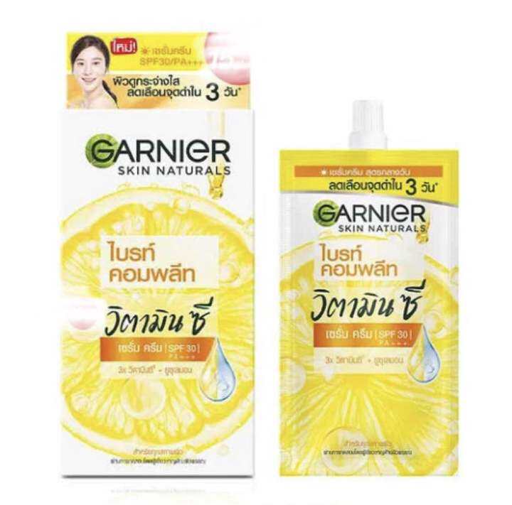 GARNIER BRIGHT COMPLETE VITAMIN C SERUM CREAM SPF30 PA+++ : 7ML | Lazada PH
