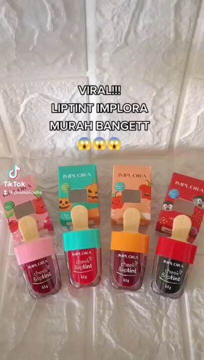[BPOM YA] Liptint Implora Cheek And Lip Tint 100% Original 1 Set ...