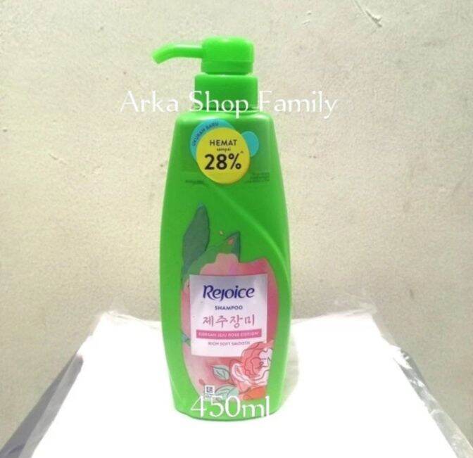 REJOICE Rich Jeju Rose Shampoo Soft Smooth Shampo Sampo Pump 450ml | Lazada Indonesia