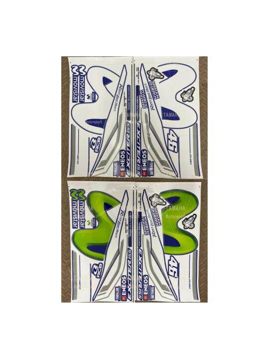 Yamaha Y16 Y155 VVA Body Cover Stripe Sticker movistar M Putih hijau ...