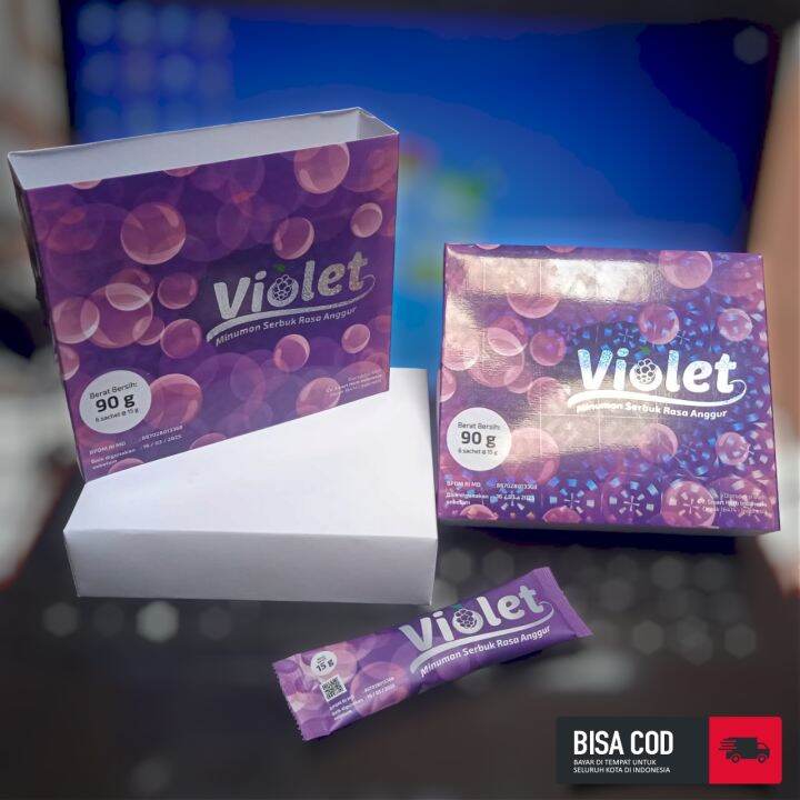 COLLAGEN DRINK MINUMAN SERBUK RASA ANGGUR VIOLET 1 BOX ISI 6 SACHET ORIGINAL B.A.S | Lazada ...