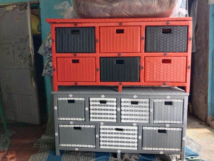 Rak Laci Rotan sintetis 6 dan 7 box | Lazada Indonesia