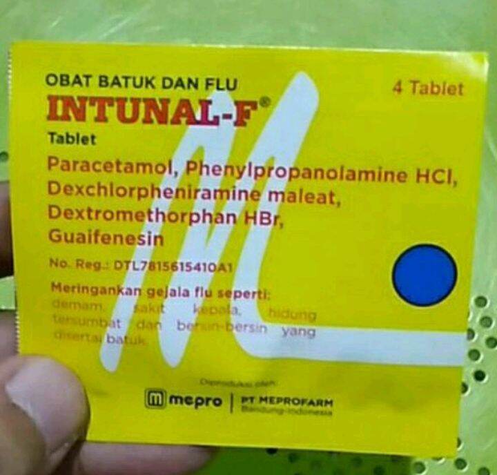 INTUNAL-F® Tablet (Obat Batuk Flu, Pilek, Bersin, Demam, Sakit Kepala ...