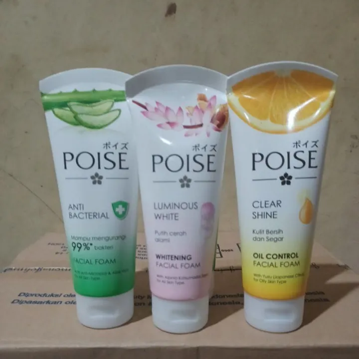 POISE Facial Foam Tube 100 gr /Sabun cuci Muka /pembersih muka Poise ...