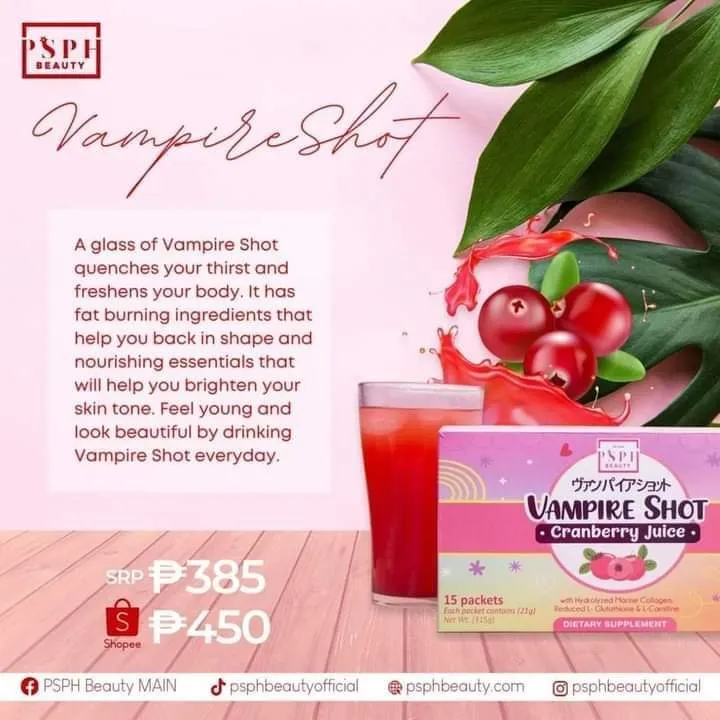 COD | PSPH Beauty Vampire Shot Cranberry Juice | Lazada PH
